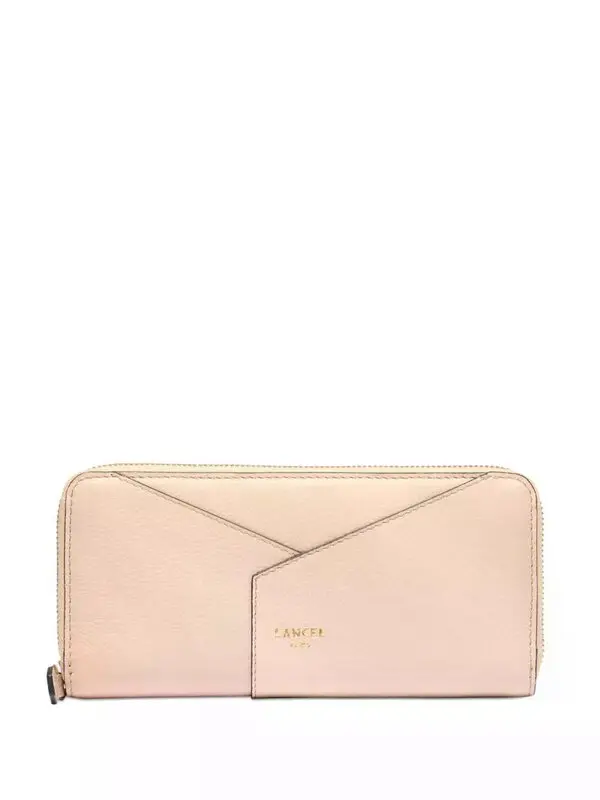 LANCEL Enveloppe Leather Zip-around Wallet - Neutrals