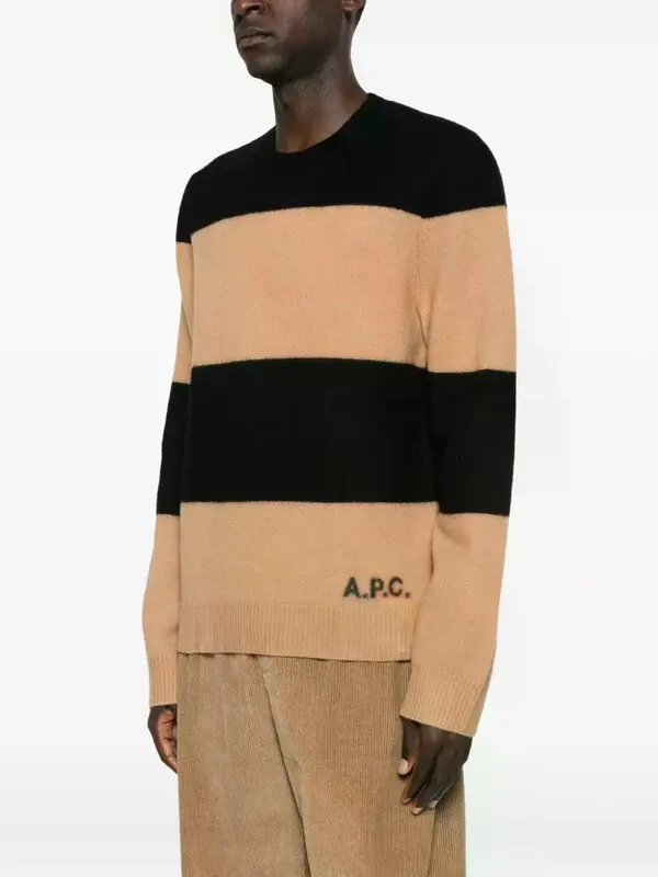 A.p.c. Striped Cashmere Sweater - Neutrals