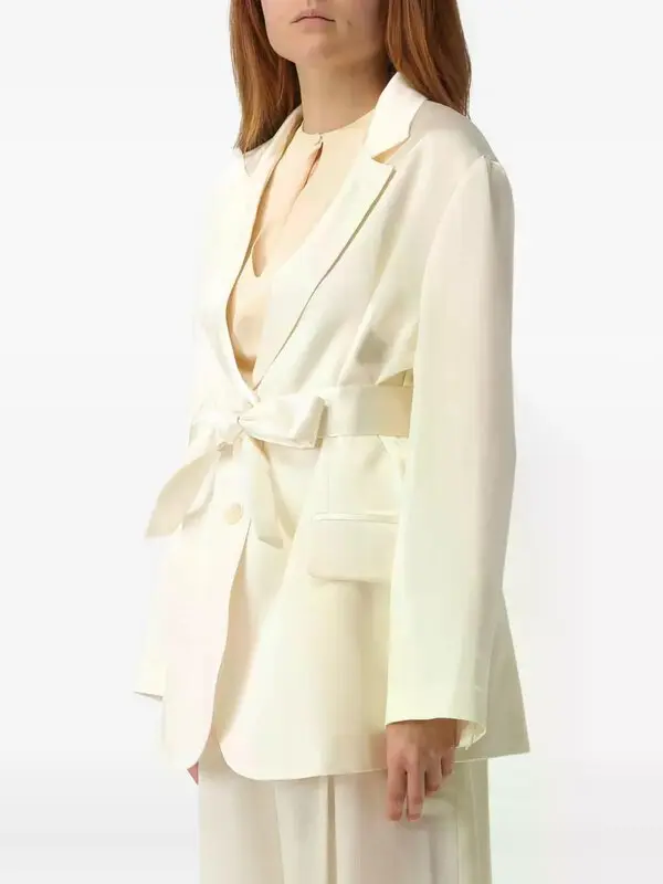 SEMICOUTURE Belted Blazer - Neutrals