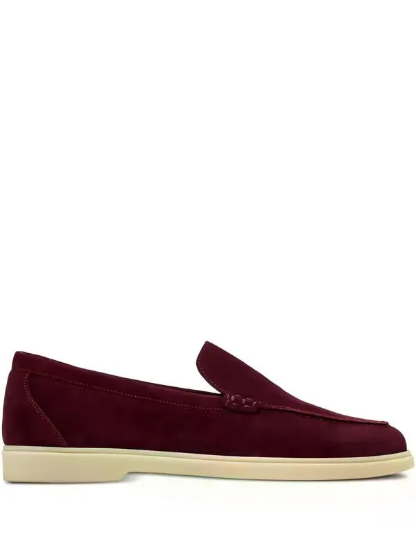 Magnanni Suede Leather Loafers - Red