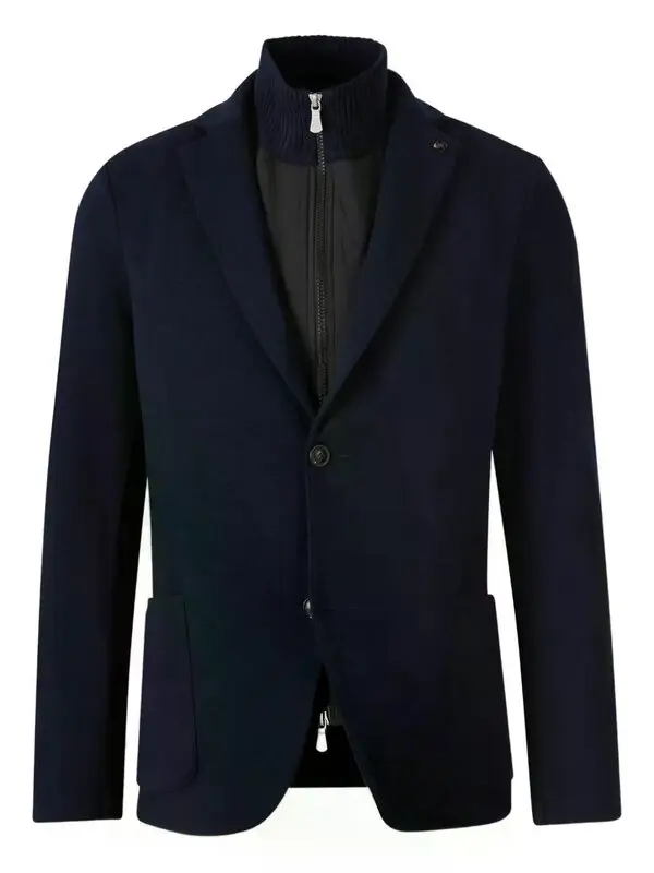 GRAN SASSO Quilted Zip-front Blazer