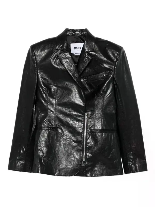 MSGM Notched Asymmetric-zip Jacket