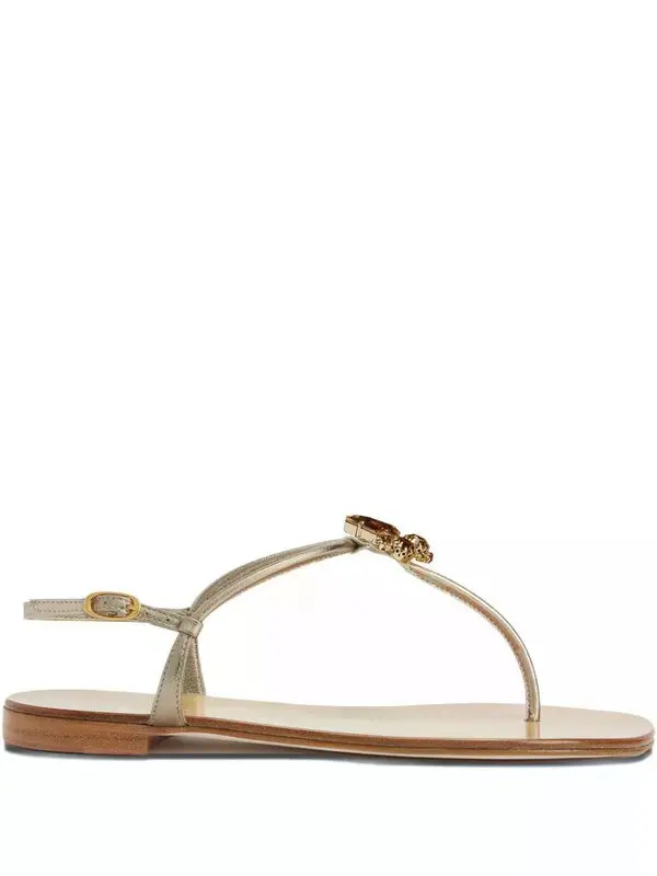 GIUSEPPE ZANOTTI Efrata Crystal-embellished Leather Sandals