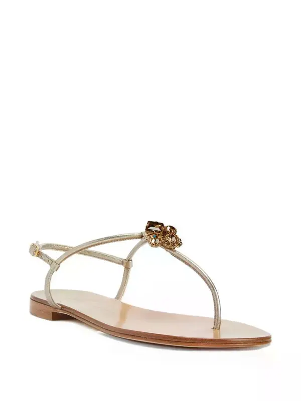 GIUSEPPE ZANOTTI Efrata Crystal-embellished Leather Sandals
