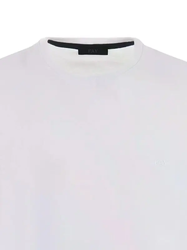 FAY Embroidered-logo Crew-neck T-shirt
