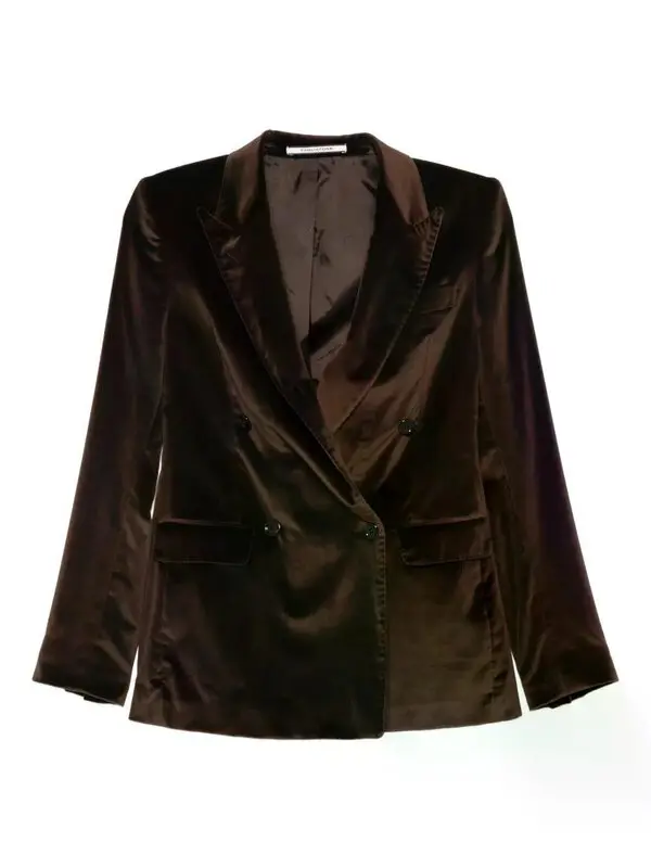 Tagliatore Long-sleeve Double-breasted Jacket