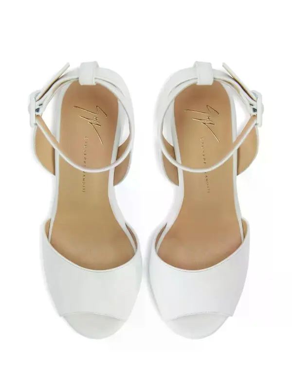 GIUSEPPE ZANOTTI Tarifa Platform Sandals - White