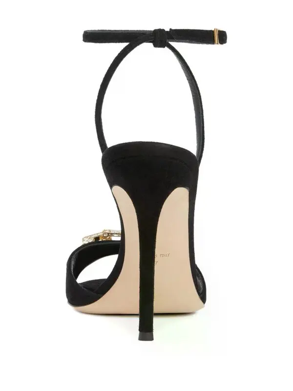 GIUSEPPE ZANOTTI Evry Crystal-embellished Stiletto Sandals - Black