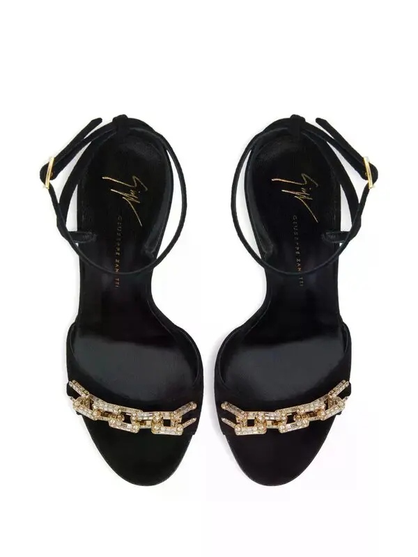 GIUSEPPE ZANOTTI Evry Crystal-embellished Stiletto Sandals - Black