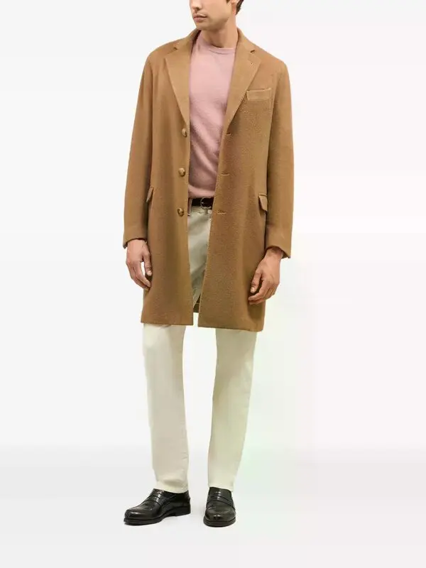 Boglioli Three-button Brushed Cashmere Coat
