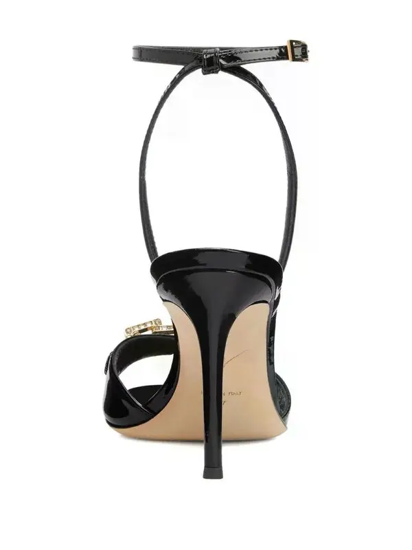 GIUSEPPE ZANOTTI Evry Crystal-embellished Sandals - Black