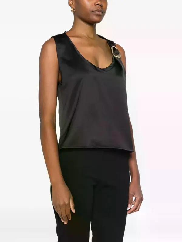 Imperial Buckle-detail Top - Black