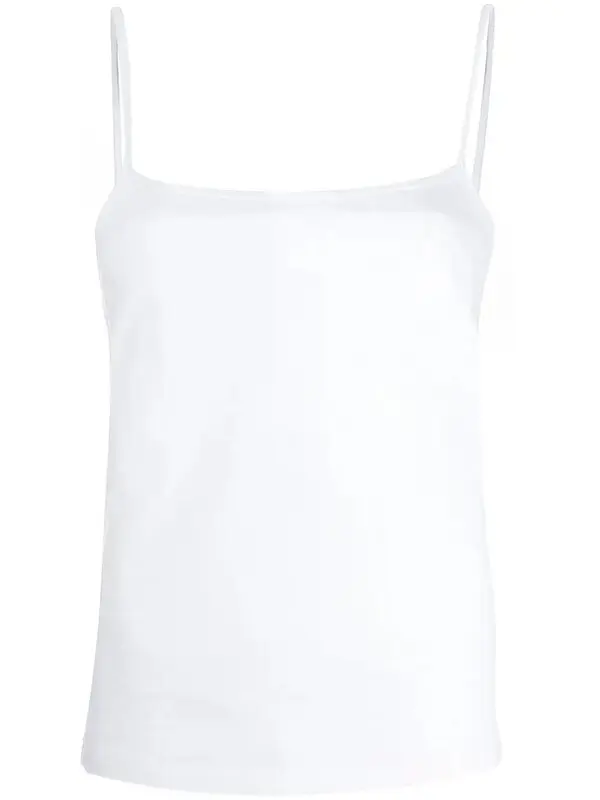 AMO Square-neck Cotton Cami Top - White