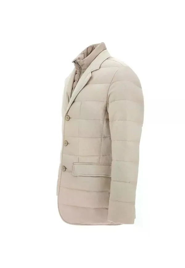 Herno Quilted Buttoned Jacket - Neutrals