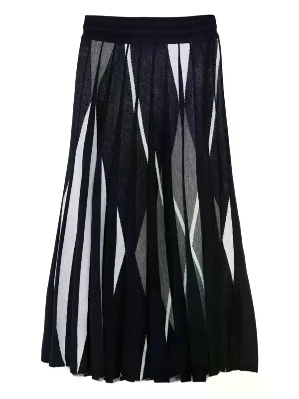 Eric Bompard Pleated Cashmere Midi Skirt