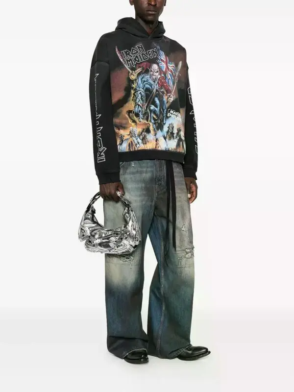 INNERRAUM Metallic-effect Top-zip Shoulder Bag