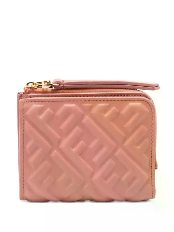 Fendi Quilted Zip-around Wallet - Pink