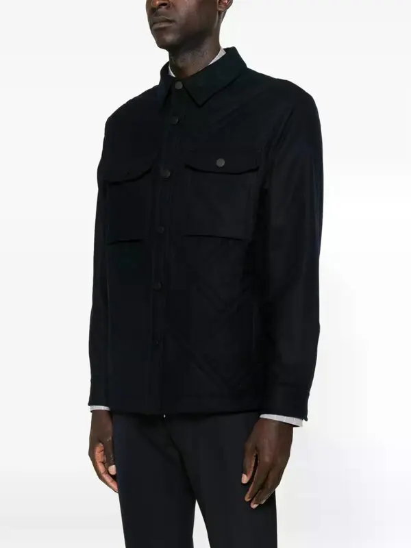 Brioni Quilted-pattern Shirt Jacket