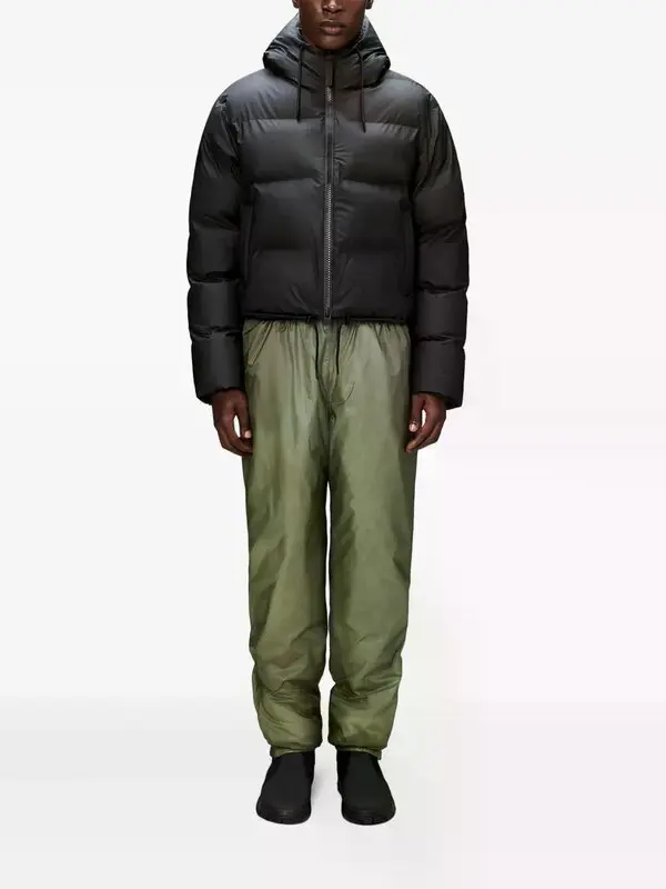 Rains Hooded Cropped-hemline Padded Coat
