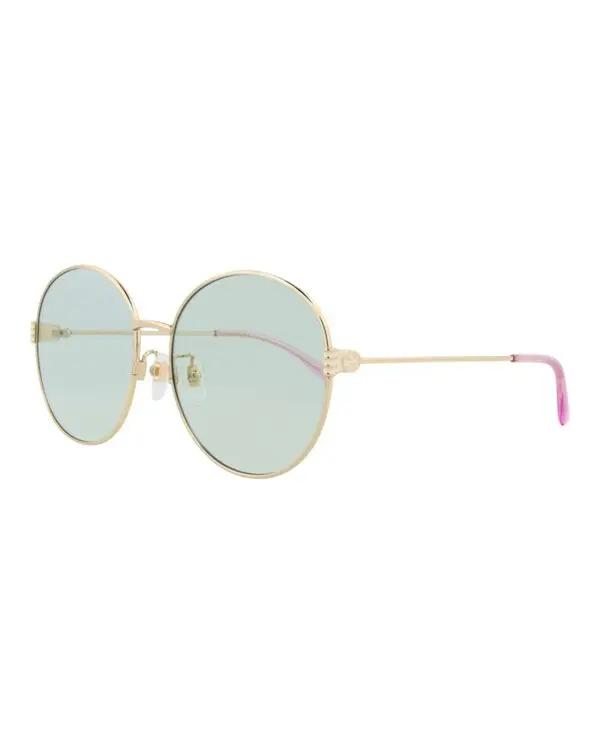 Gucci Round Oval Sunglasses - Gold Gold Green (gg1281sk/30013957/003)