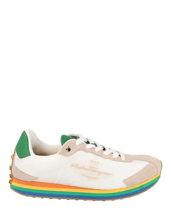 FERRAGAMO Iggy Mixed Media Sneakers