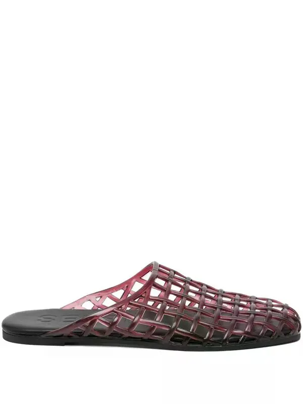 Senso Jacey Flatted Mules - Red
