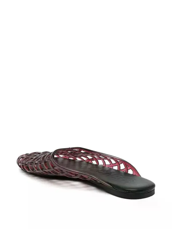 Senso Jacey Flatted Mules - Red