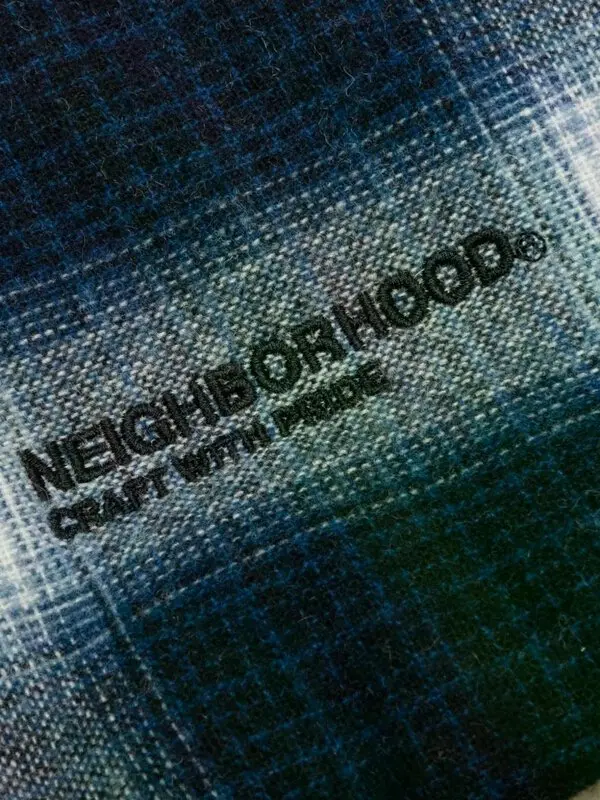 NEIGHBORHOOD X Pendleton .wo Check Boa Muffler - Blue