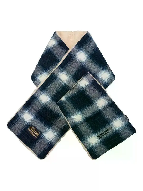 NEIGHBORHOOD X Pendleton .wo Check Boa Muffler - Blue