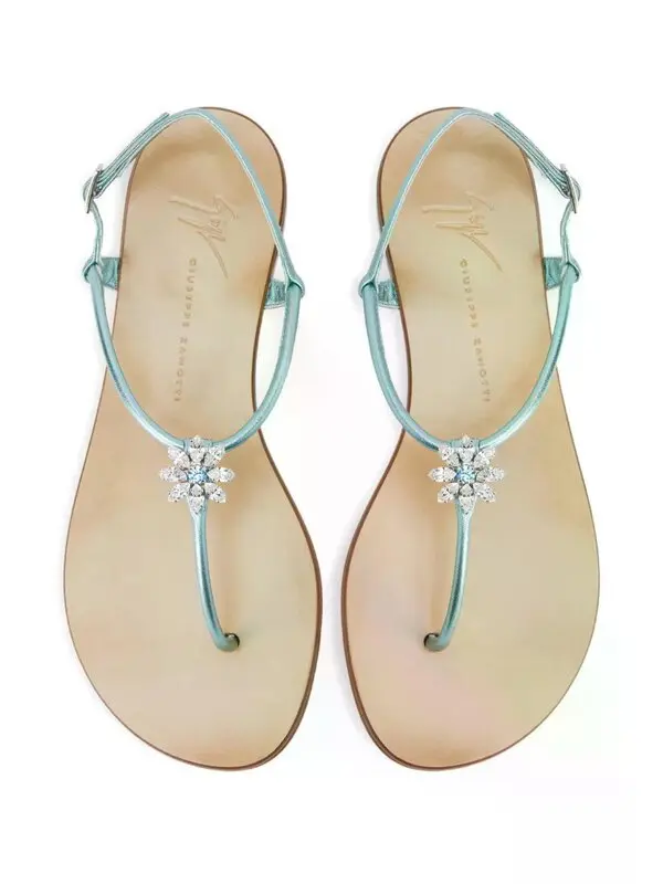 GIUSEPPE ZANOTTI Geltrude Crystal-embellished Sandals - Blue