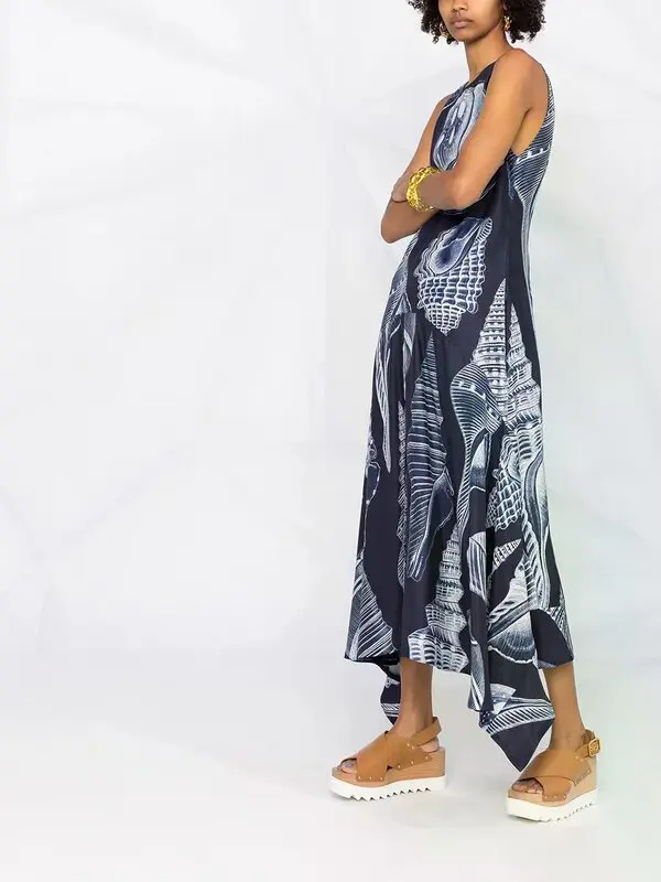 Stella McCartney Anabelle Shell-print Silk Maxi Dress