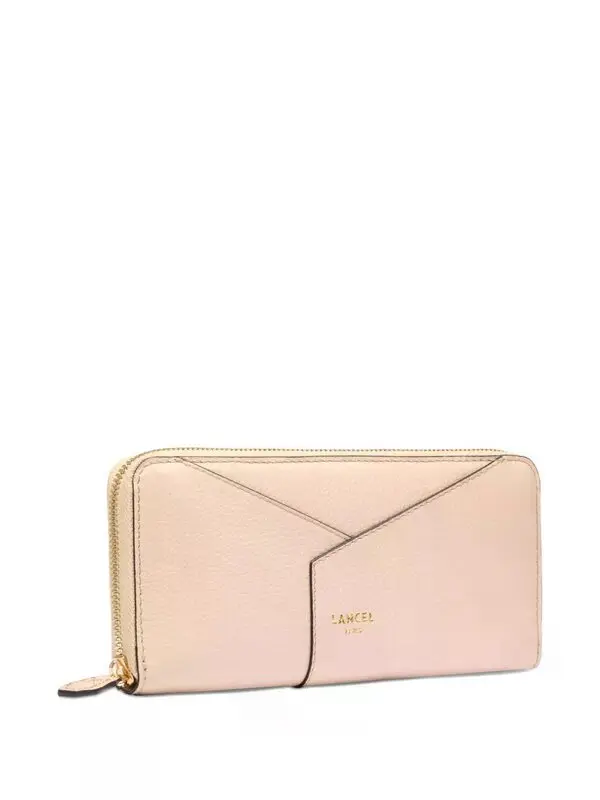 LANCEL Enveloppe Leather Zip-around Wallet - Neutrals