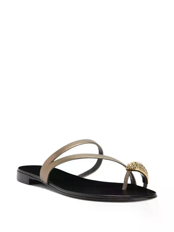 GIUSEPPE ZANOTTI Febe Metallic-leather Sandals