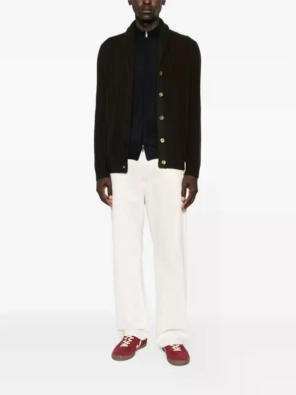Fedeli Zip-front Panelled Sweater