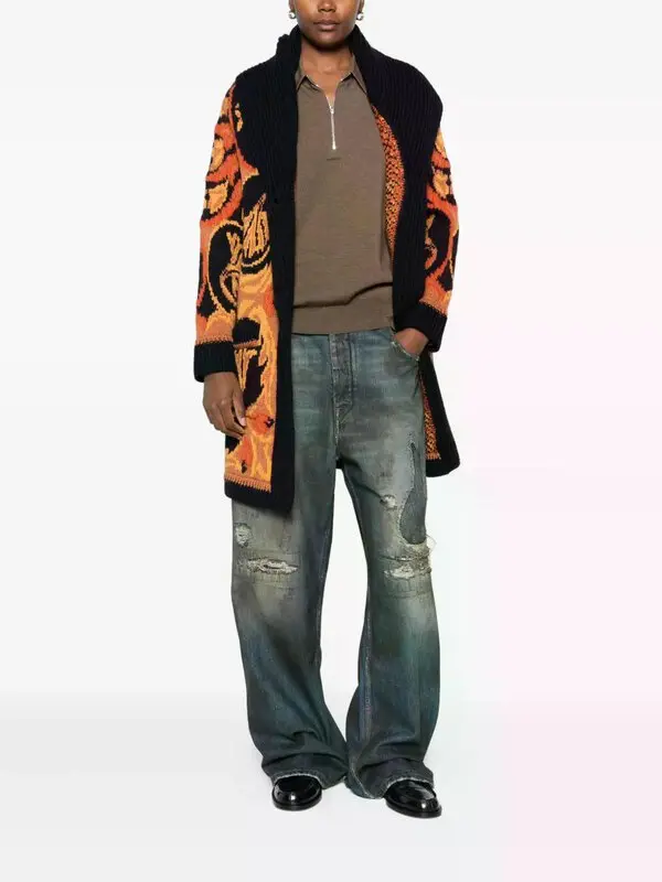 Etro Floral-pattern Shawl-collar Cardigan