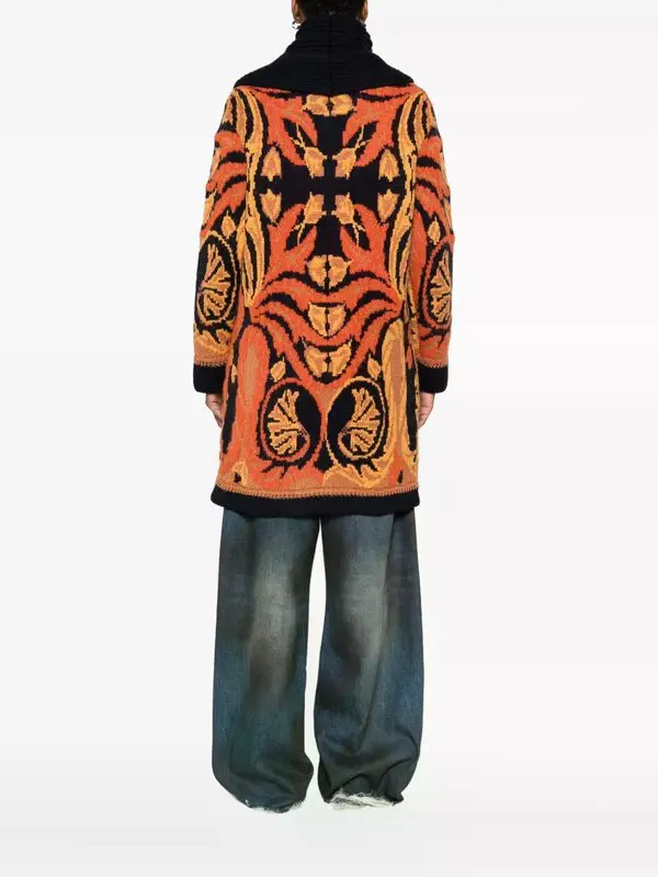 Etro Floral-pattern Shawl-collar Cardigan