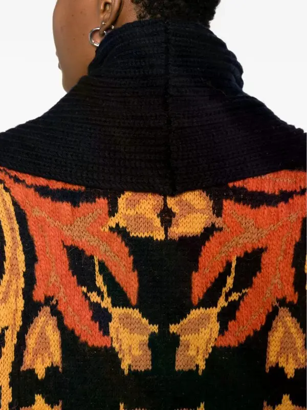 Etro Floral-pattern Shawl-collar Cardigan