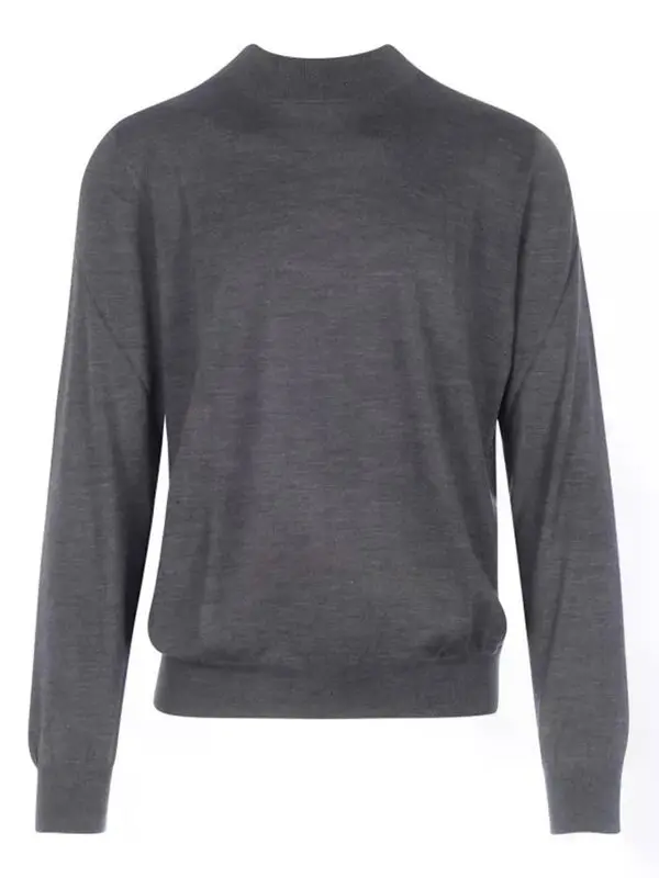 GRAN SASSO Mock-neck Wool Sweater - Grey