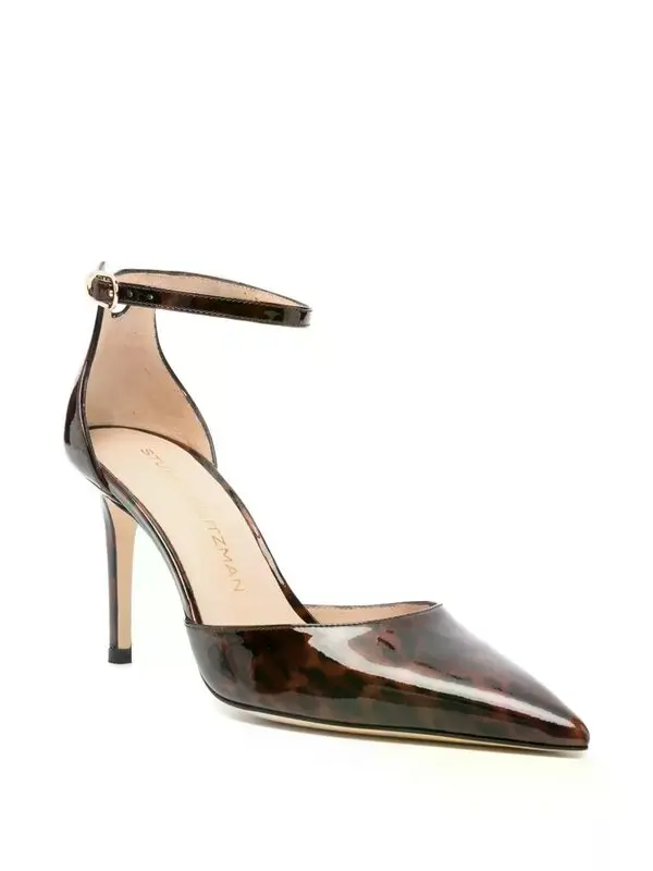 STUART WEITZMAN 85mm Leopard-print Ankle-strap Pumps