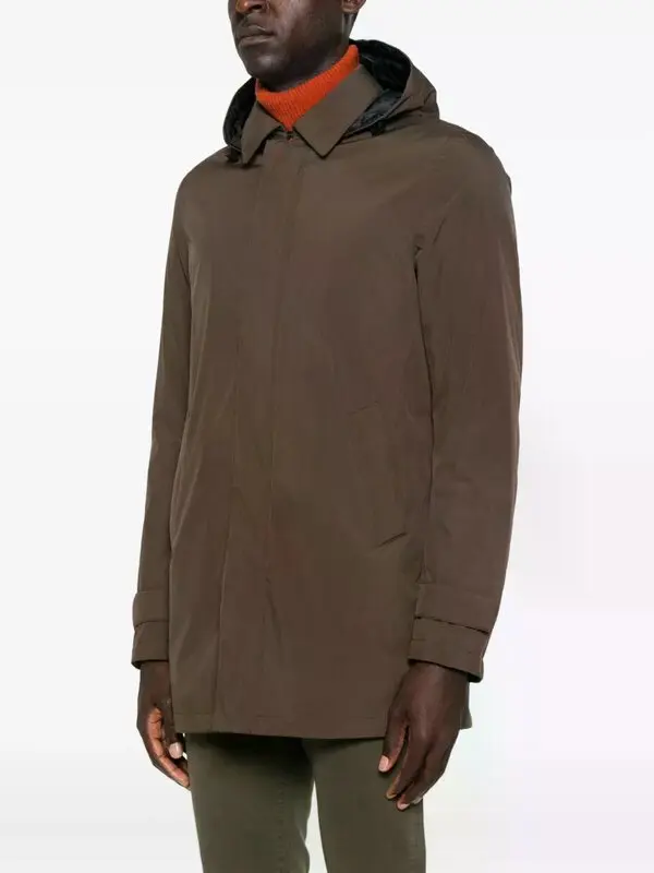 Herno Hooded Concealed-zip Coat