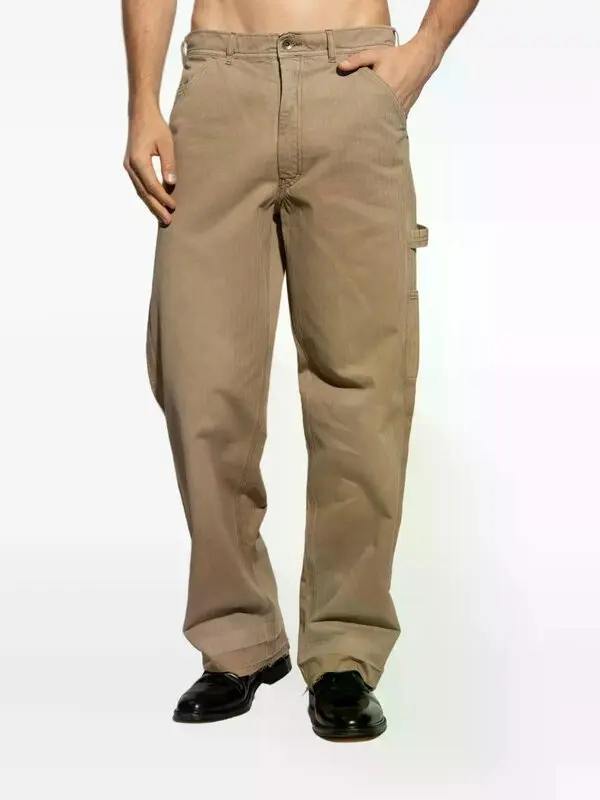 MAISON MARGIELA Herringbone Frayed Trousers