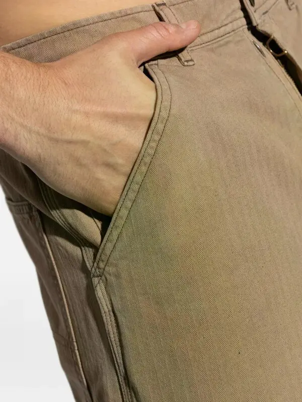 MAISON MARGIELA Herringbone Frayed Trousers