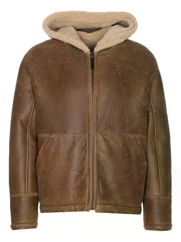 YVES SALOMON Reversible Hooded Shearling Jacket