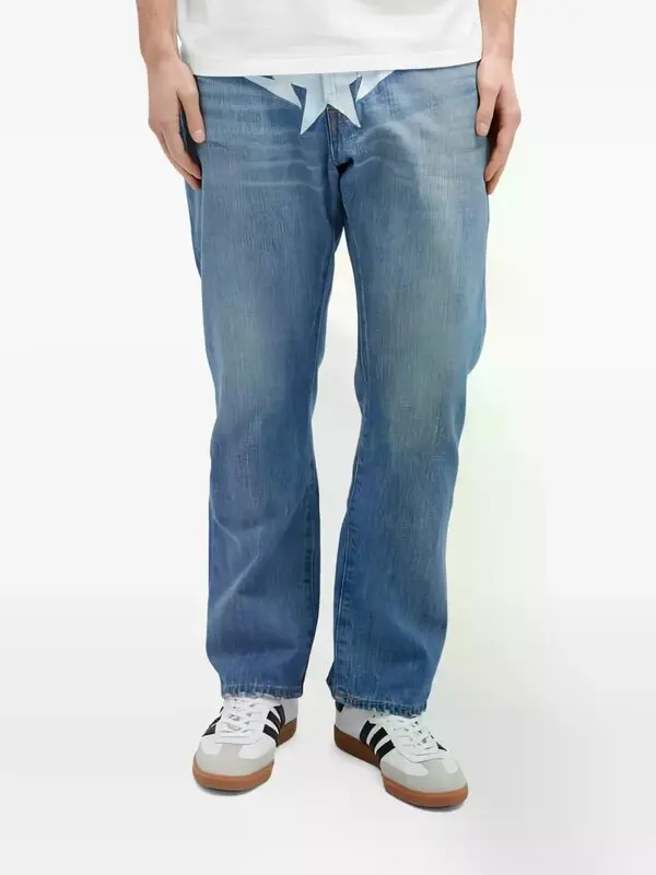 A BATHING APE Star-print Denim Jeans