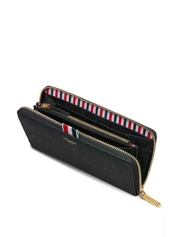 Thom Browne Pebble-grain Zip-around Wallet