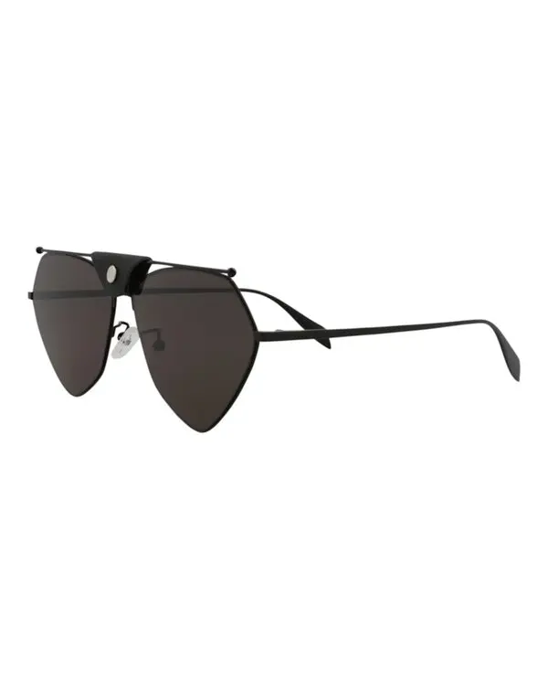 Alexander McQueen Aviator Sunglasses - Black Black Grey (am0317s/30010841/001)