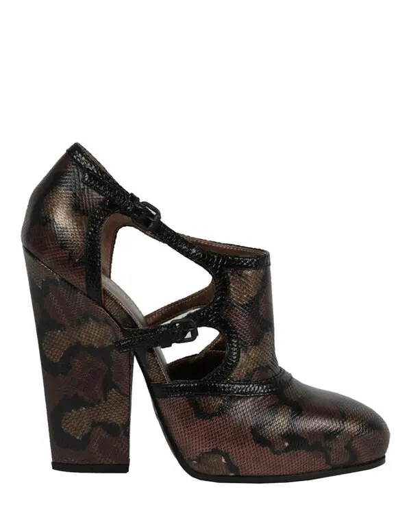 Bottega Veneta Chunky Heel Almond Toe Pumps