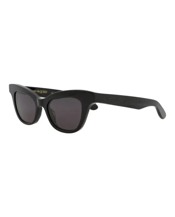 Alexander McQueen Cat Eye Sunglasses - Black Black Grey (am0381s/30013619/001)