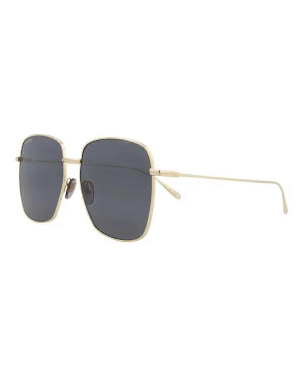 Gucci Rectangle Square Frame Sunglasses - Gold Gold Grey (gg1031s/30011783/009)