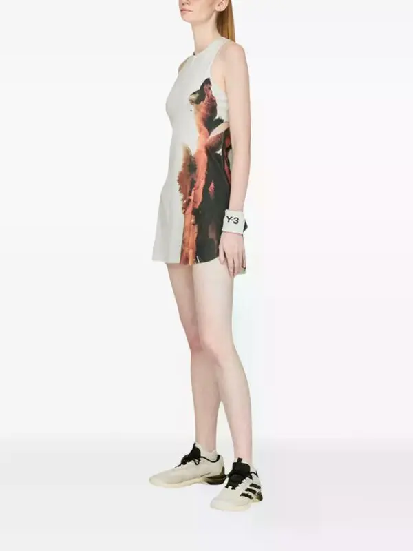 Y3 Abstract-print Mini Dress